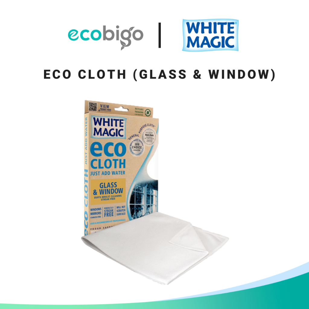 White Magic Eco Cloth (Glass & Window) / Microfibre / Streak-free ...