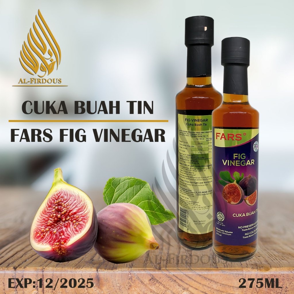 FARS | Cuka Buah Tin | Fig Vinegar | 375ml | Shopee Malaysia