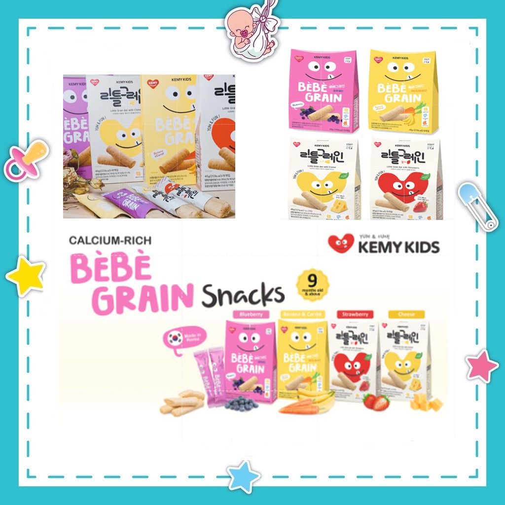 Korean KEMY Kids Bebe Grain Stick (Bebe Grain & Little Grain) 40g (5g x ...