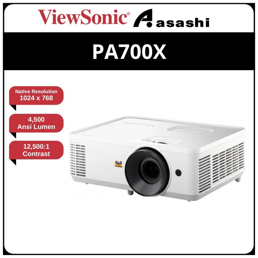 Viewsonic PA700X 4500 ANSI Lumens XGA DLP Projector (HDMI x2,AUX In ...