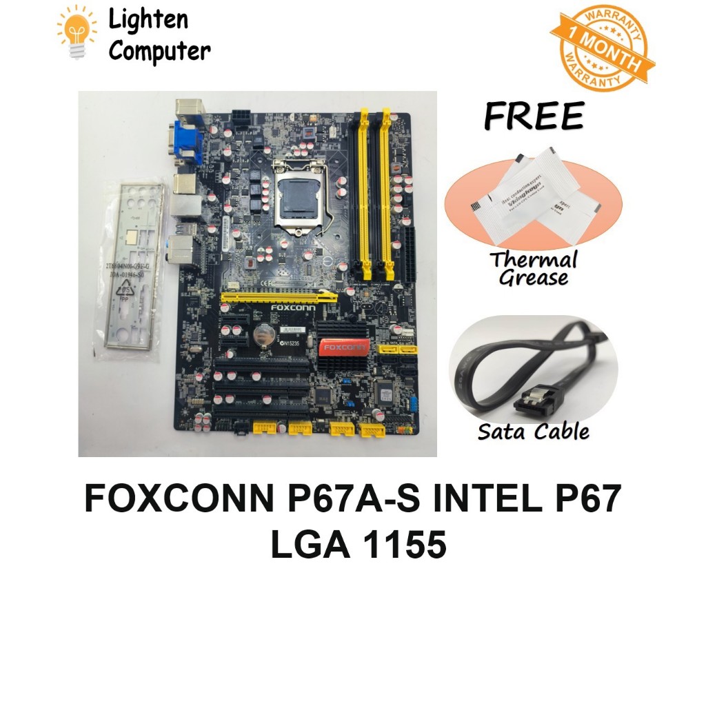 【USED】 FOXCONN P67A-S INTEL P67 N15235 Motherboard | P67 | LGA 1155 ...