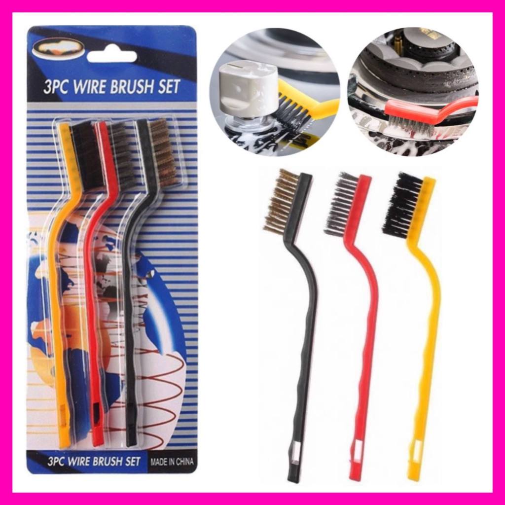 Wire Brush Set Gas Stove Clean Nylon Copper Brushes Kitchen Range Hood ...