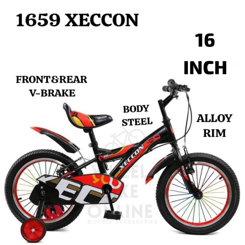 🎁 SIAP PASANG 1659 XECCON 100% SIAP PASANG BASIKAL 16" BUDAK 16"INCH 4-6 YEARS OLD | Shopee Malaysia