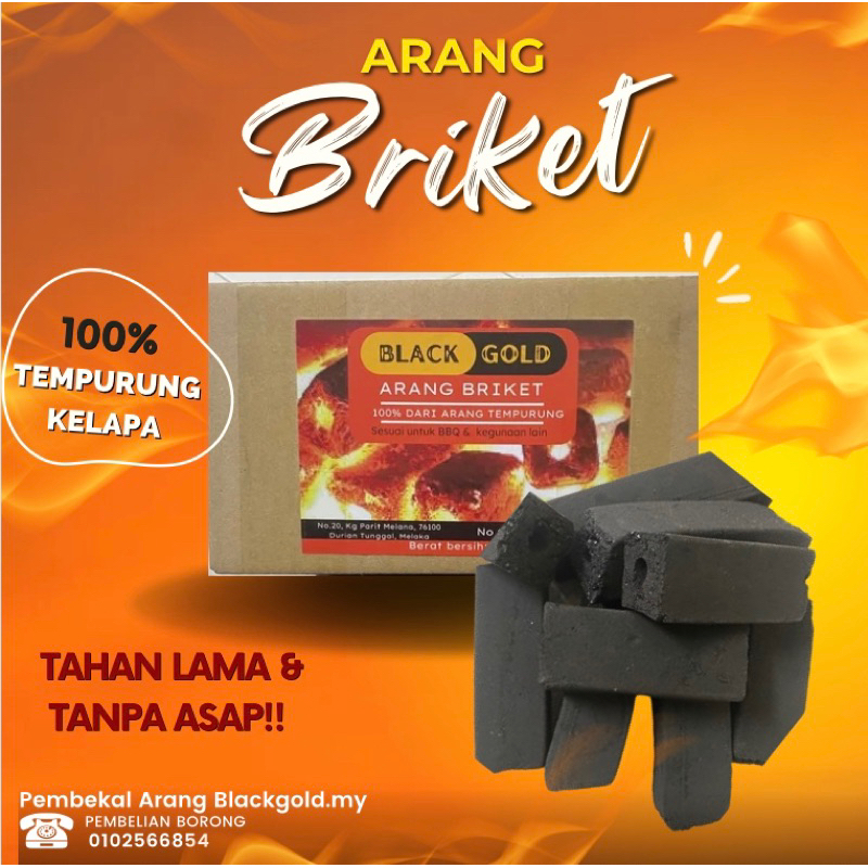 5KG CHARCOAL BBQ BRIQUETTE ARANG BRIKET TEMPURUNG KELAPA BORONG KILANG ...