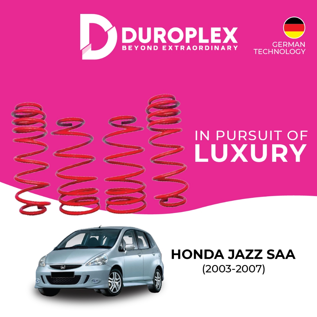 DUROPLEX Full Set Heavy Duty Lowered Sport Spring Honda Jazz SAA (2003 ...