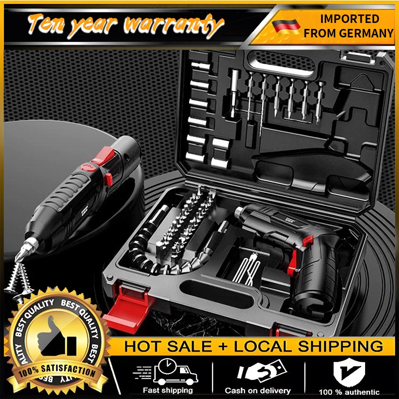 48PCS High-Power Cordless Electric Screwdriver Drill machine pemutar ...