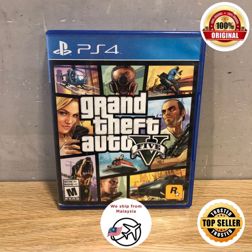 PS4 GAMES/ GRAND THEFT AUTO V gta 5 100% ORIGINAL USED | Shopee Malaysia