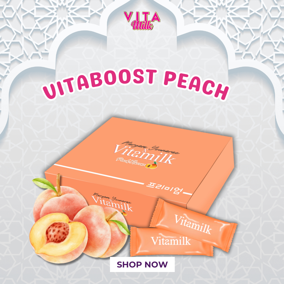 Vitaboost 1 Box Peach & Strawberry Flavour VITAMILK BY AWANEES | Shopee Malaysia