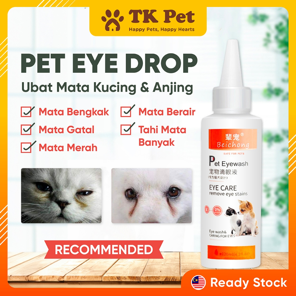 Ubat Mata Kucing 120ml Cat Eye Drop Ubat Titis Mata Kucing Pet Eye ...