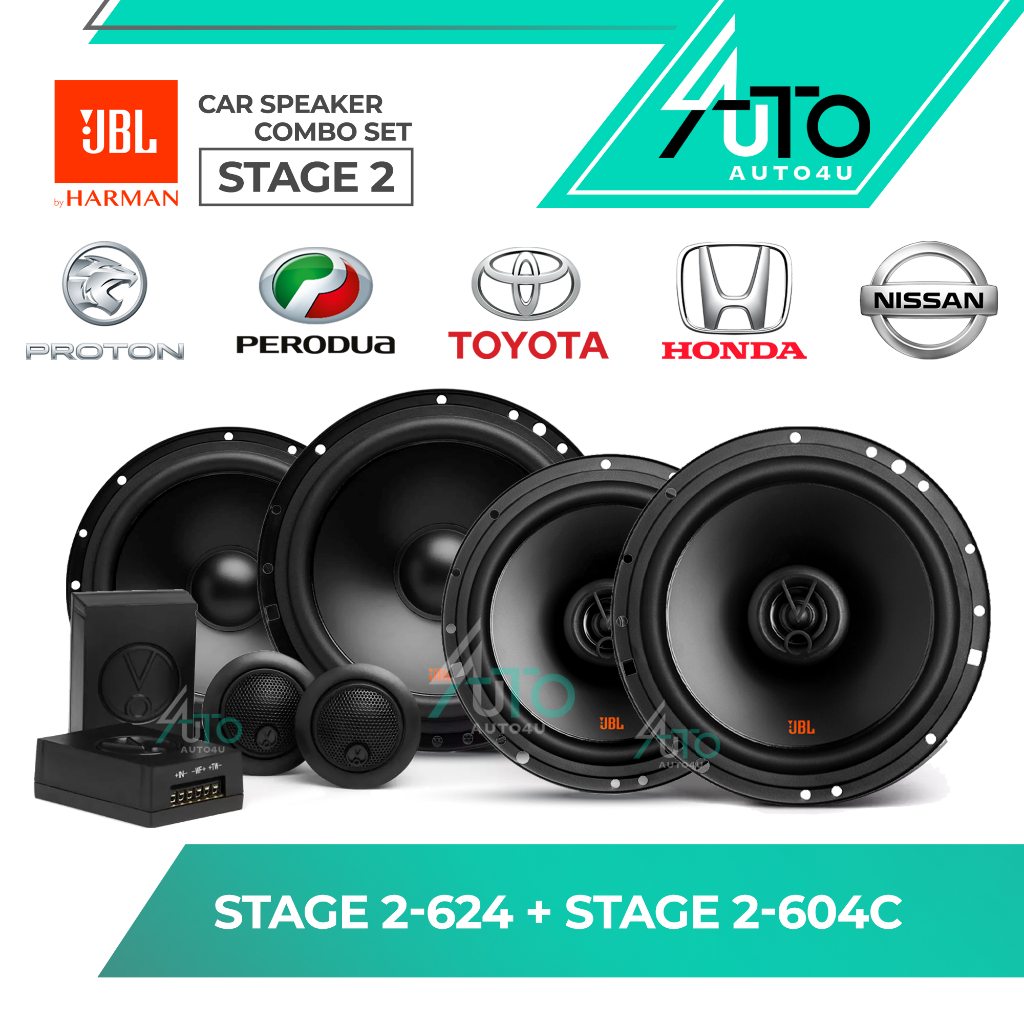 JBL PnP Car Speaker Combo Plug & Play Speaker Kereta Set Proton Perodua Toyota Honda Stage2-624 ...