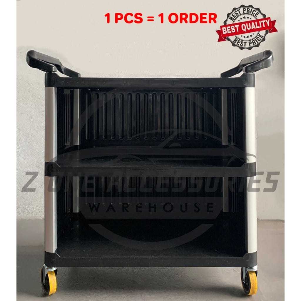 3 TIER PLASTIC MULTIFUNCTIONAL TROLLEY 💥 WITH CLAPBOARD 💥 | Shopee Malaysia