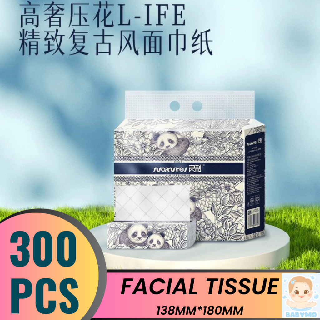 Botare Panda Tissue 74 Pull*4 layer tissues with Comel panda pattern ...