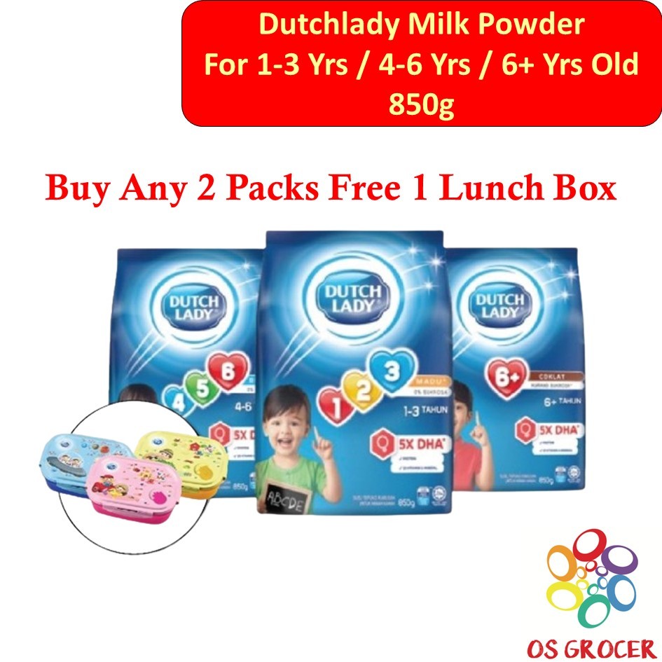 🎈🎈 Dutchlady Milk Powder For 1-3/ 4-6/ 6+ Years Old 850g | Shopee Malaysia