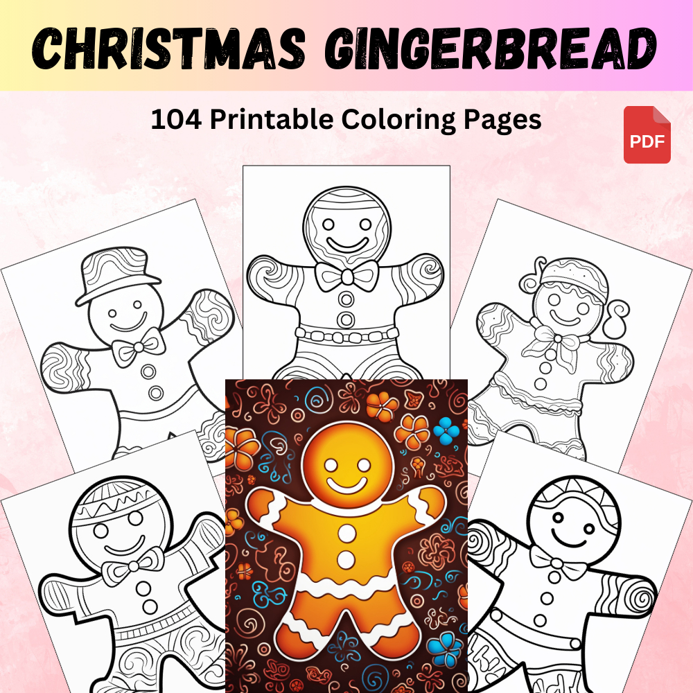 A111 CHRISTMAS GINGERBREAD PRINTABLE COLORING PAGE | Shopee Malaysia