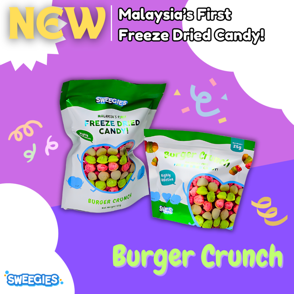 [NEW] Sweegies Freeze Dried Yupi Burgers Burger Crunch | Shopee Malaysia