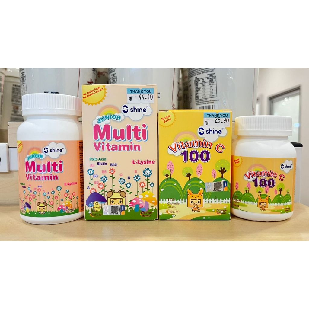 《SHINE》1) VITAMIN C100 CHEWABLE TABLET / 2) JUNIOR MULTIVITAMIN PLUS ...