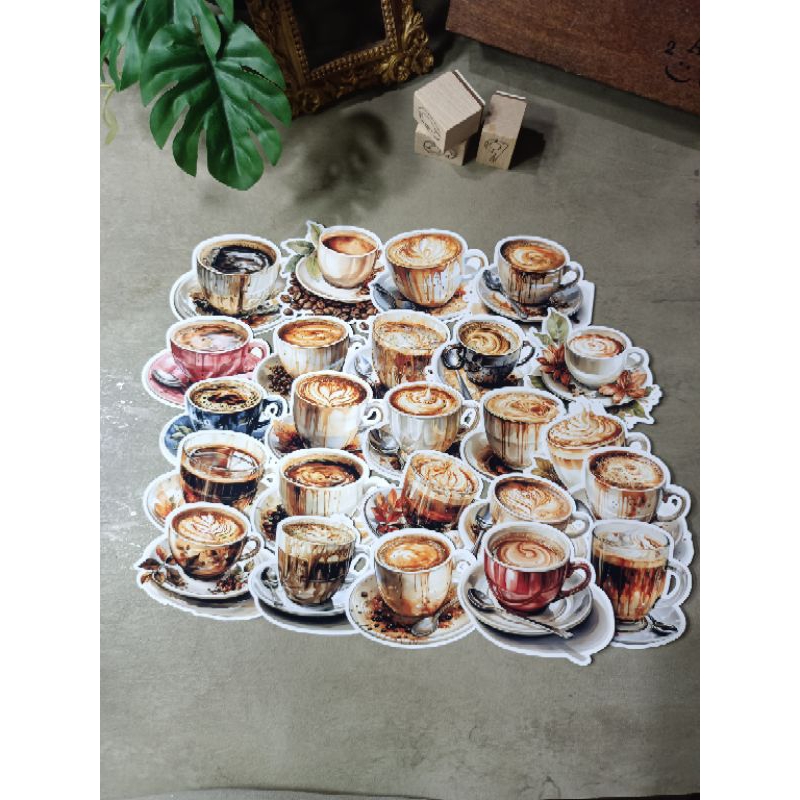 Coffee Cup Sticker (150 gsm Glossy Photo Paper Sticker) | Shopee Malaysia