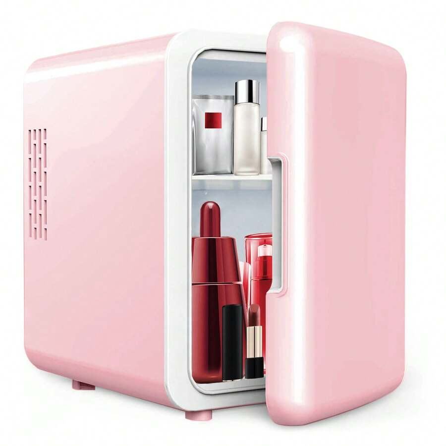 Makeup Fridge With LED Light Mirror For Cosmetics Skin Mini Fridge 4L ...