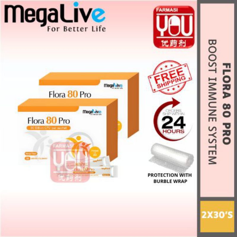 [YOUPHARMACY] MEGALIVE FLORA 80 PRO (PROBIOTIC) (30's / 2x30's) | Shopee Malaysia