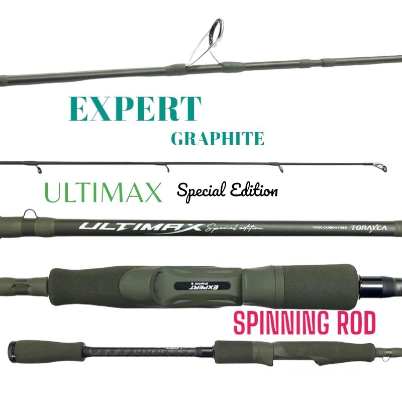 EXPERT GRAPHITE ULTIMAX SPECIAL EDITION SPINNING TWO PIECE AND TRAVEL ...