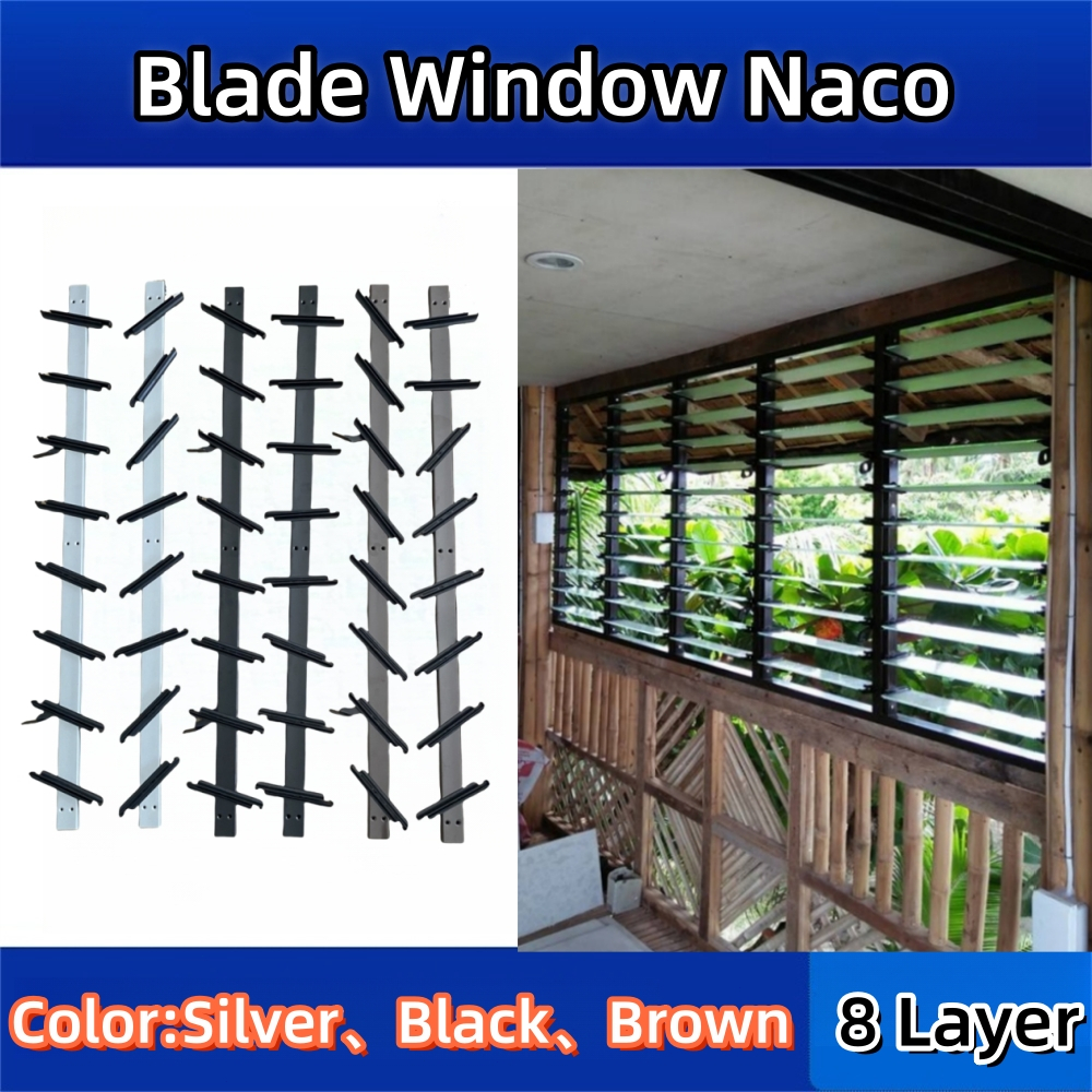 Blade Naco Window 1 Pair/2pcs 8 Single / Double Louvres Frames / Nako ...