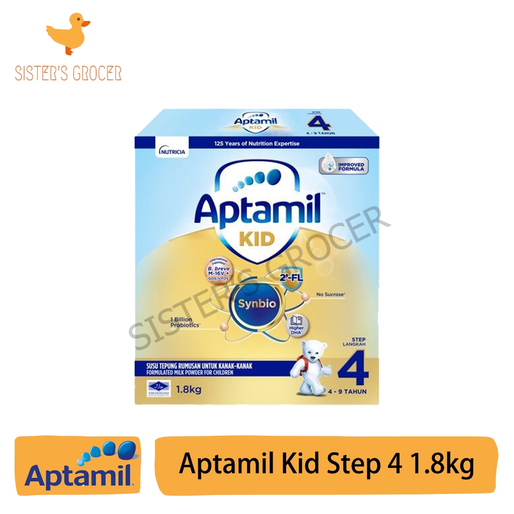 Aptamil KID Step 4 Growing Up Formula 4-9 Years 1.8kg / 1.2kg / 600g NEW PACKING | Shopee Malaysia