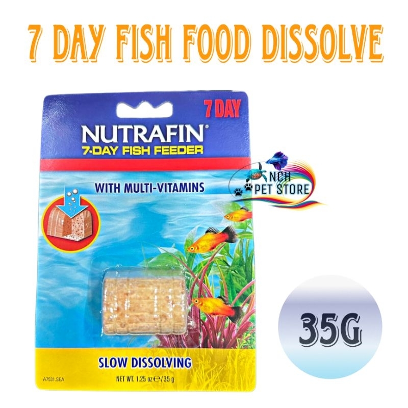 Nutrafin 7-Day Fish Feeder Holiday Weekend Food Block 7-Days 7 Day Days ...