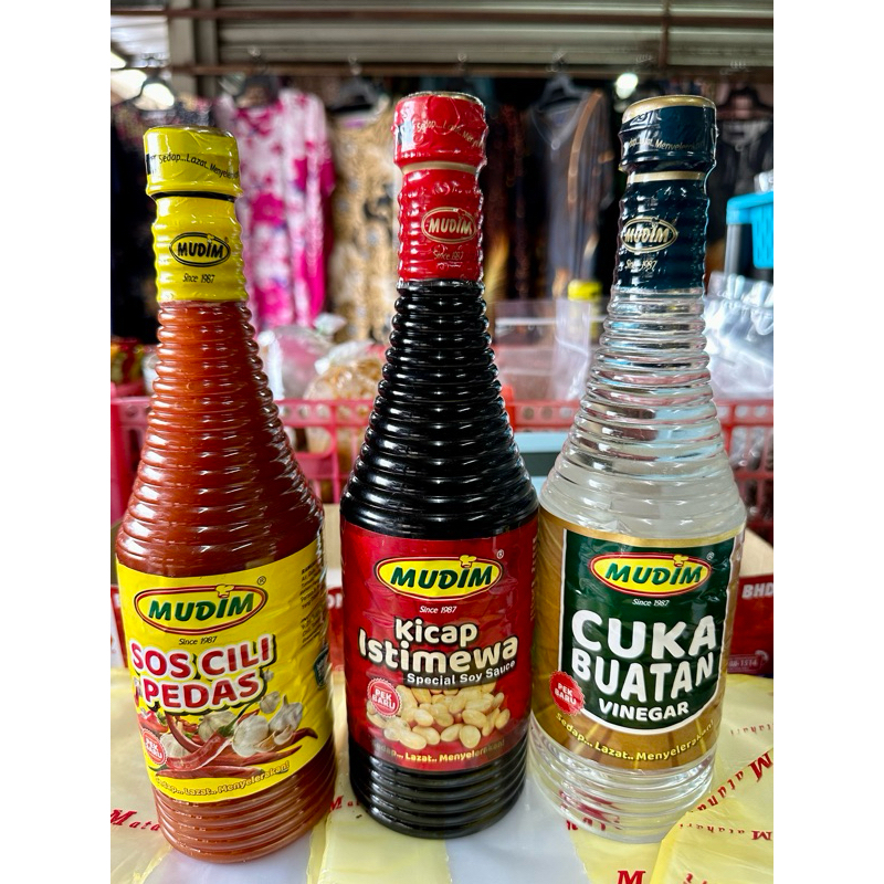 MUDIM Kicap Istimewa 900g / Sos Cili Pedas 900g / Cuka 740g | Shopee ...