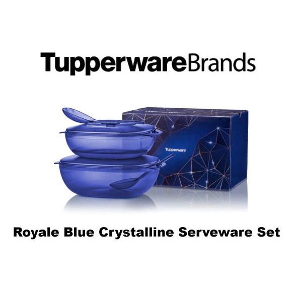 TUPPERWARE CRYSTALLINE SERVER SET BLUE | Shopee Malaysia