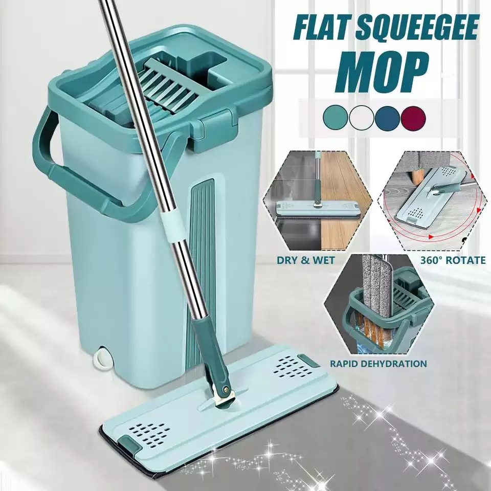 READY STOCK ️New Slim Scratch Mop Self-Wash And Squeeze Dry Flat Mop ...