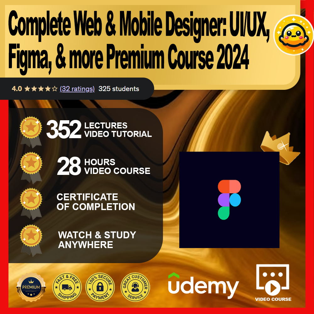 [Video Course]Complete Web & Mobile Designer: UI/UX, Figma, +more | Shopee Malaysia