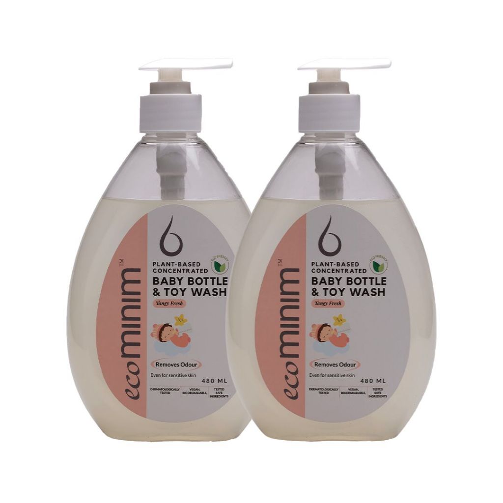 [TWIN] Ecominim Baby Bottle & Toy Wash Tangy Fresh 480mL | Plant Based ...