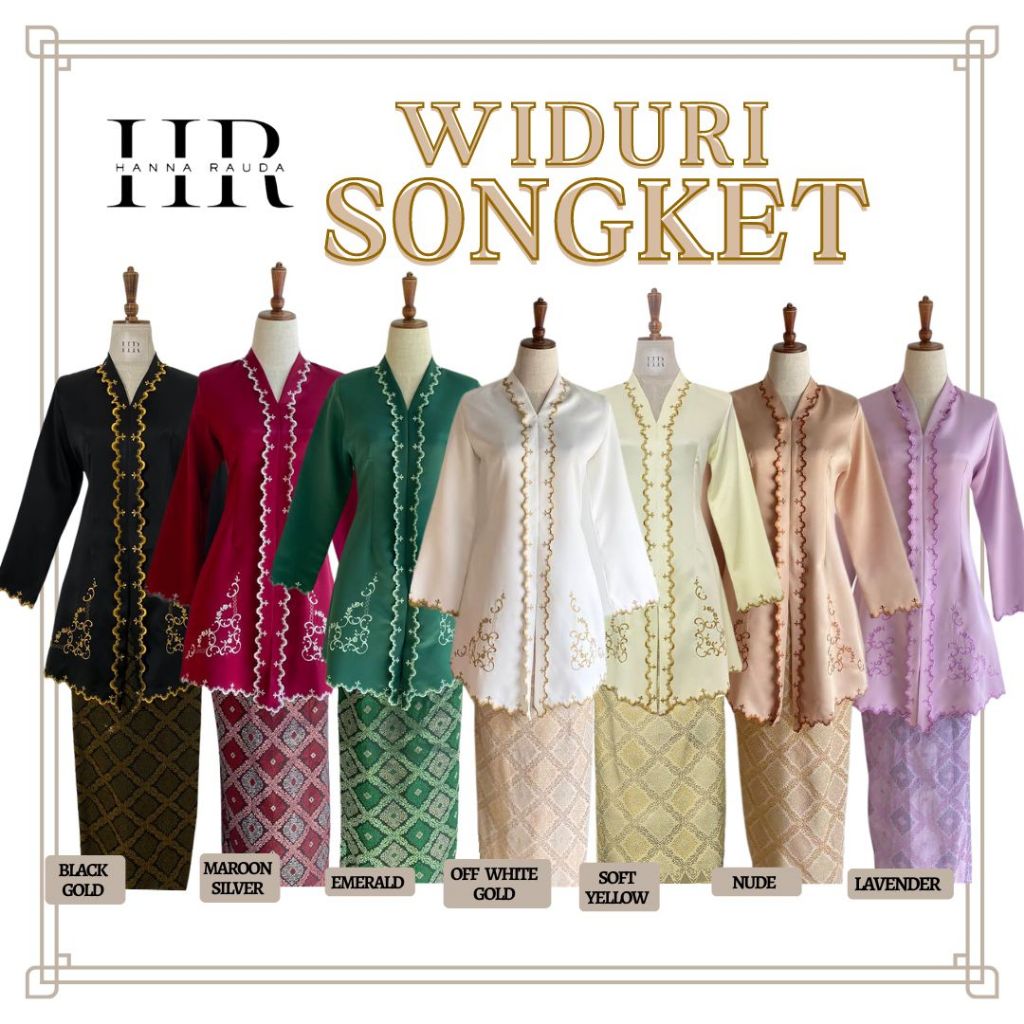 (2/2) KEBAYA WIDURI SONGKET (MATERIAL DUCHESS) by HANNA RAUDA | Shopee ...
