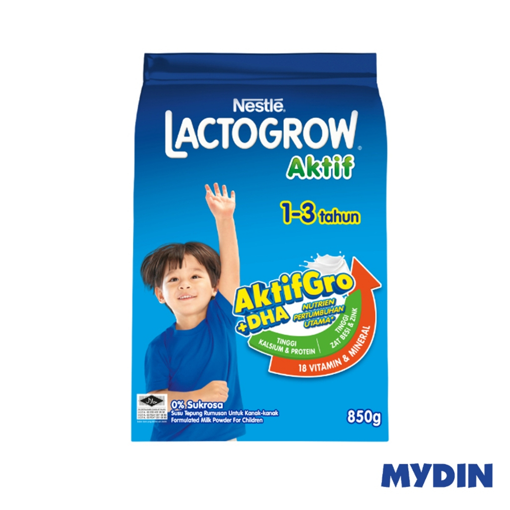 Nestle Lactogrow Aktif 1-3 Years (850g) | Shopee Malaysia