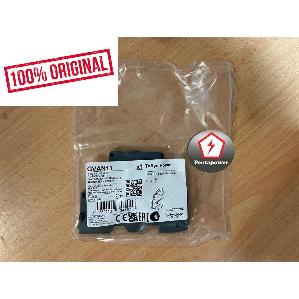 Schneider GVAN11 TeSys GV2 & GV3 - SIDE auxiliary contact block - 1 NO ...