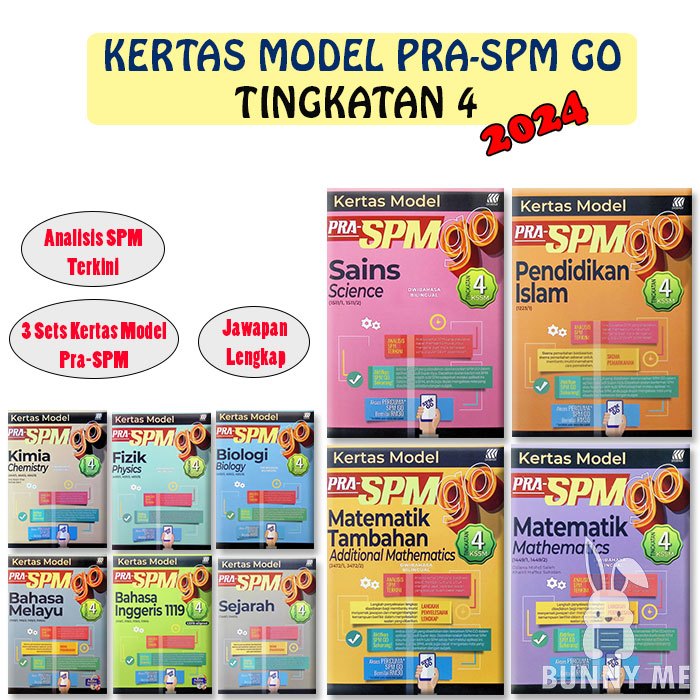[bunny] 2024 Buku Latihan Kertas Model Pra Spm Go Tingkatan 4 Kssm