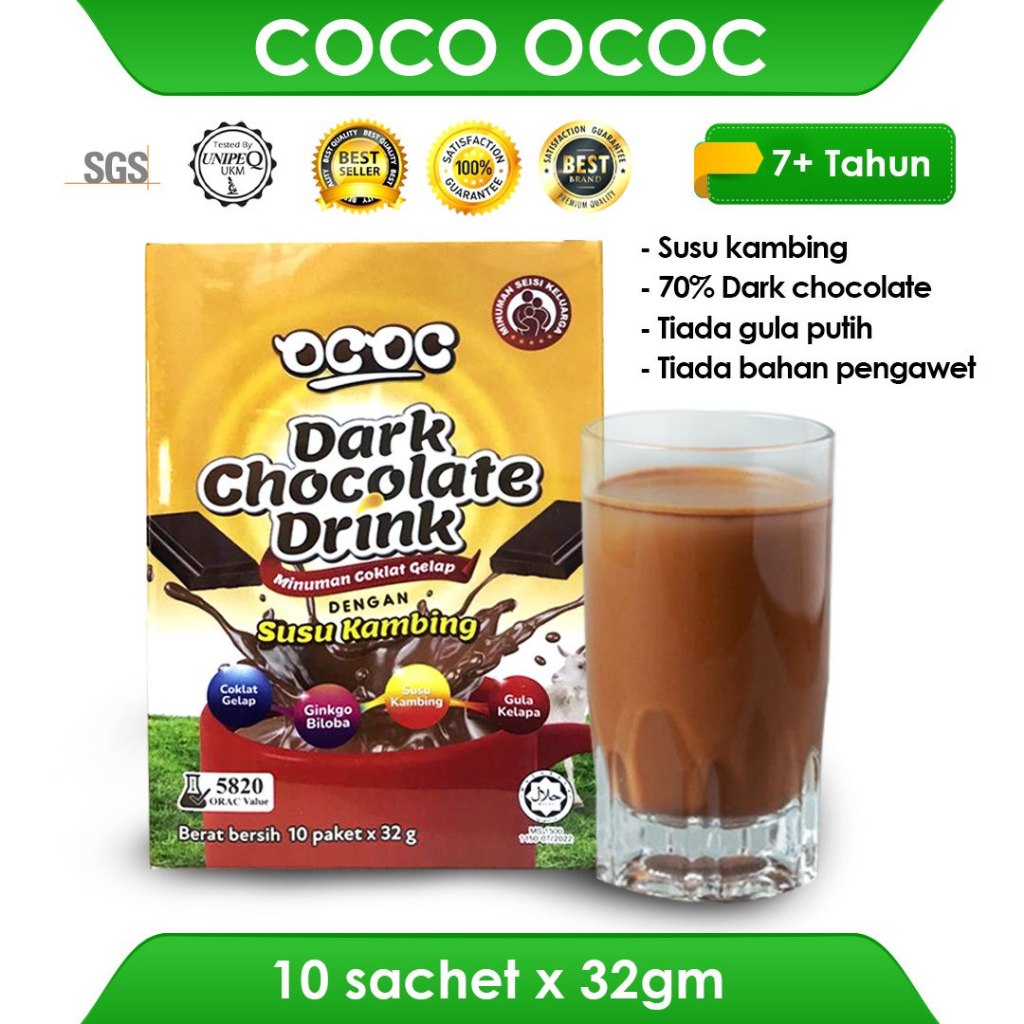 [10 sachets|Free Gift] Brain Booster Dark Chocolate Coco Ococ Smart ...