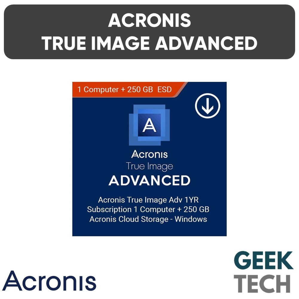 ACRONIS True Image Advanced Integrated Backup & Antivirus with 250GB ...