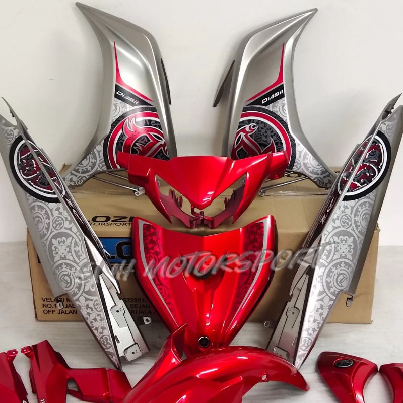 COVERSET YAMAHA LC 135 V2,V3,V4,V5,V6,V7 BATIK SILVER | Shopee Malaysia