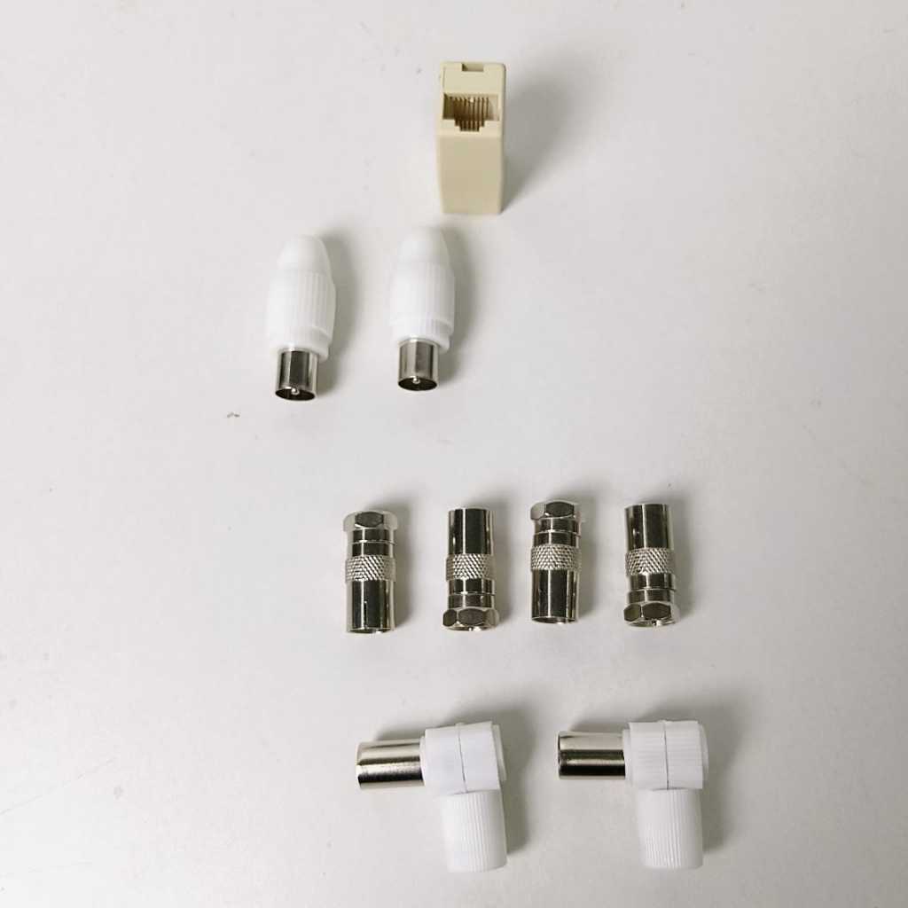 Penyambung (TV) antenna plug socket Male plug RF male video wire ...