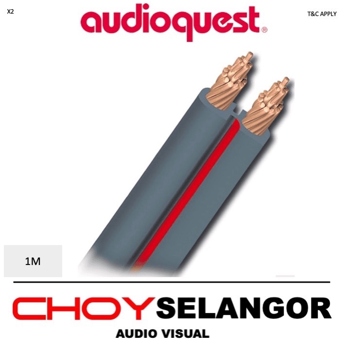Audioquest X2 (14 AWG) BULK SPEAKER CABLE LOOSE (Grey) 10M | Shopee ...