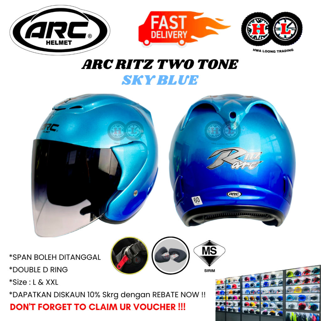 ARC RITZ TWO TONE 2024 SPECIAL COLOUR HELMET ARC ORIGINAL ( HELMET ARC ...