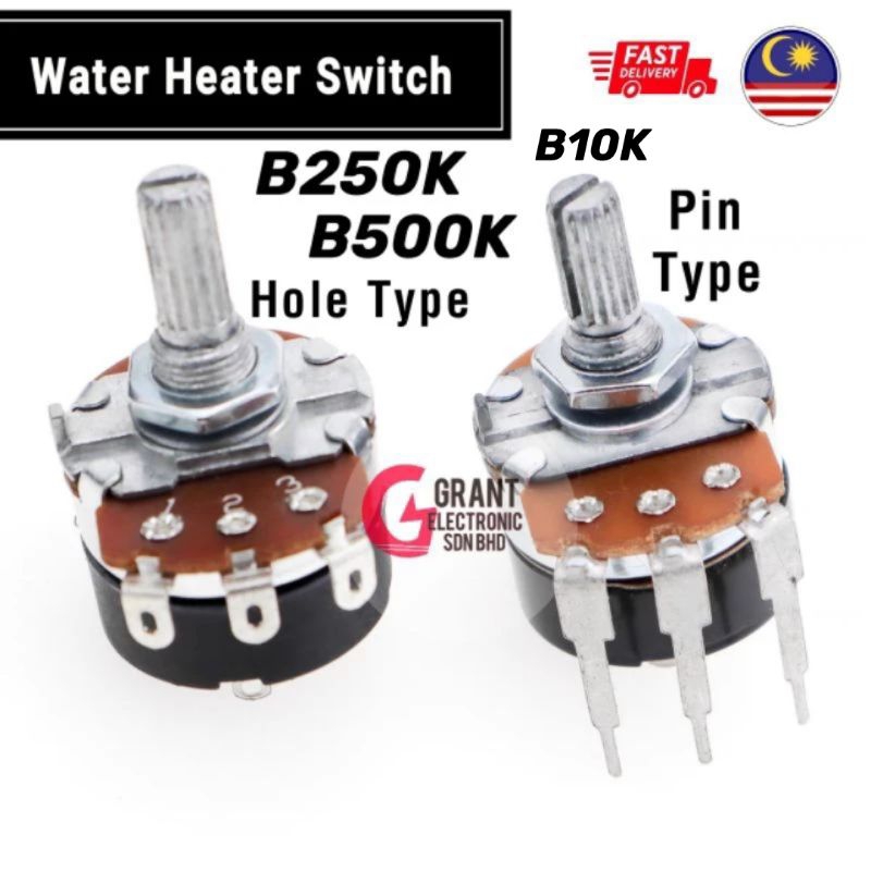 B10 B250 B500 Water Heater Switch Variable Resistor Dimmer Controller