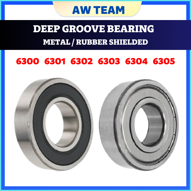 6300 6301 6302 6303 6304 6305 ZZ/2RS DEEP GROOVE BEARING METAL / RUBBER SHIELDED | Shopee Malaysia
