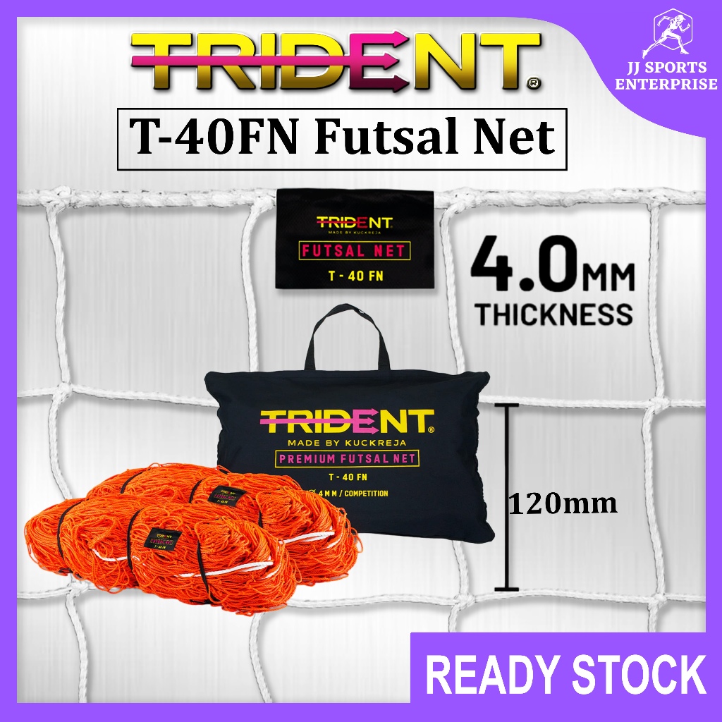 Trident T-40FN Futsal Net (White) Jaring Futsal Soccer Net | Shopee ...