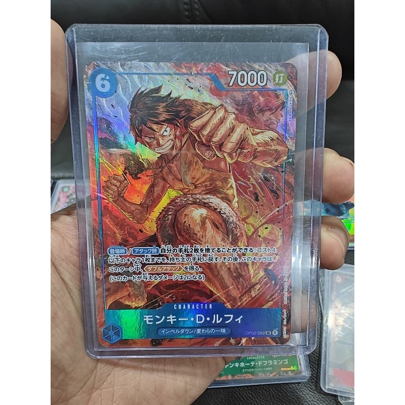 One Piece OPTCG OP02-062 Parallel SR Luffy | Shopee Malaysia