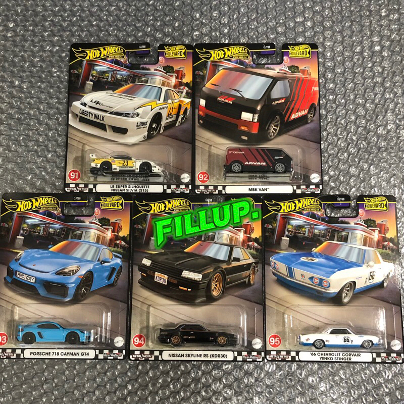 Hot Wheels Boulevard Porsche Cayman Nissan Skyline LBWK Advan Van S15 ...