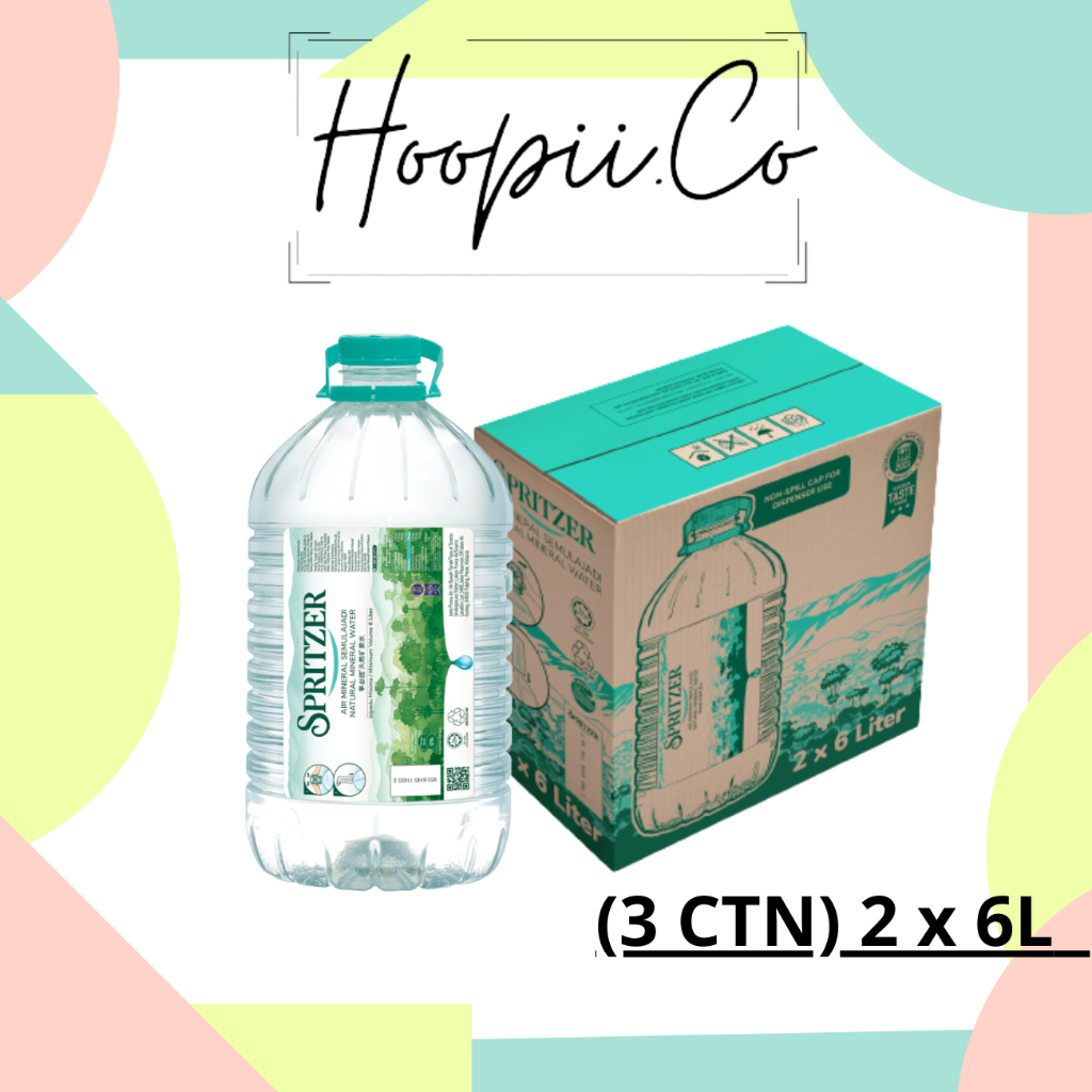Spritzer Natural Mineral Water 2 x 6Lit | Shopee Malaysia