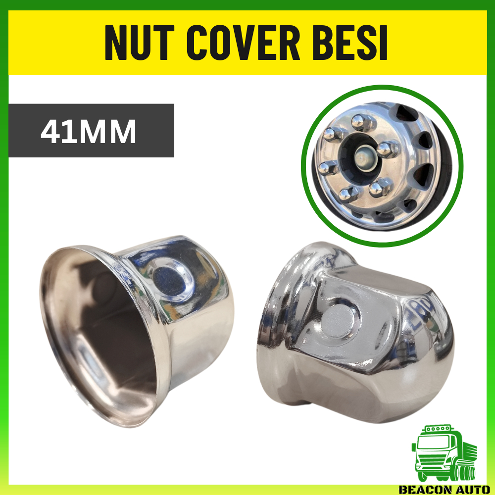 BEACON 41MM COVER NUT BESI CHROME TAYAR NUT COVER LORI 6 TAYAR ISUZU ...