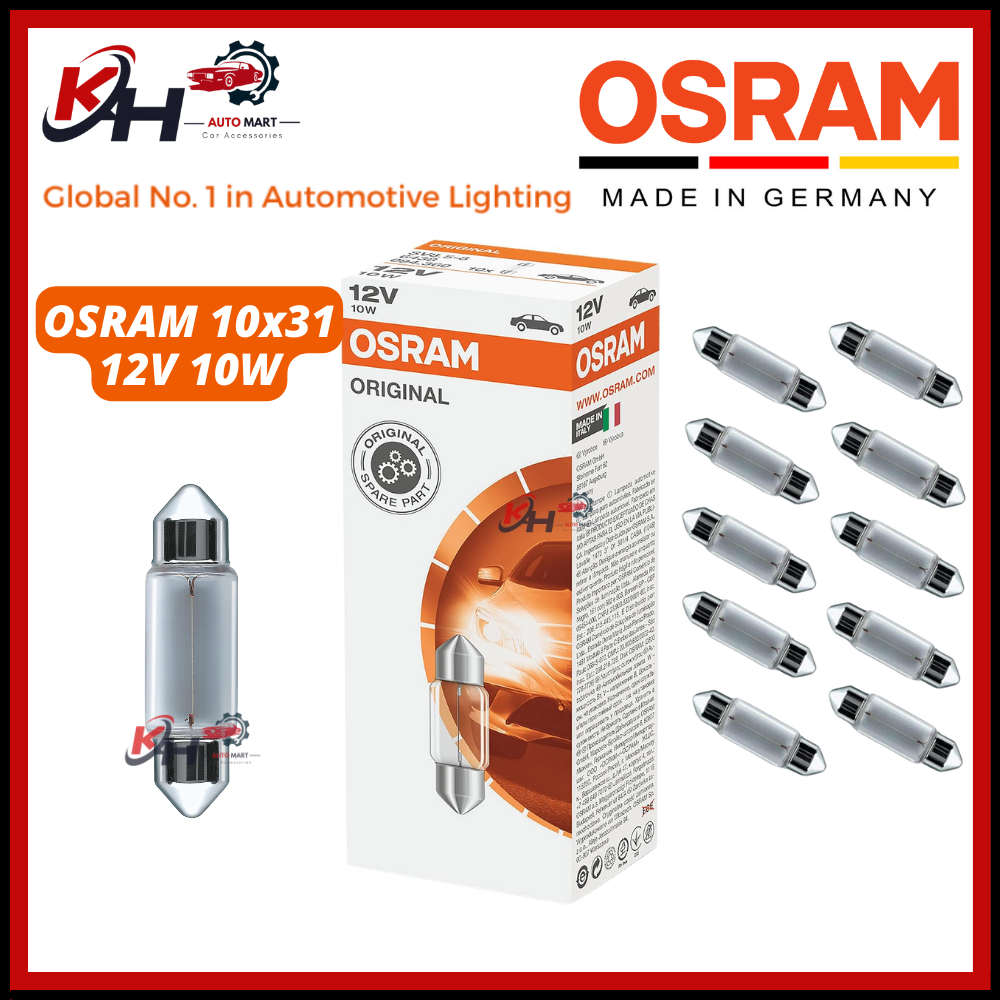 100% Original 💎 Osram 💎 12V 10x31 6438 10W Car Roof Lamp Halogen Bulb ...